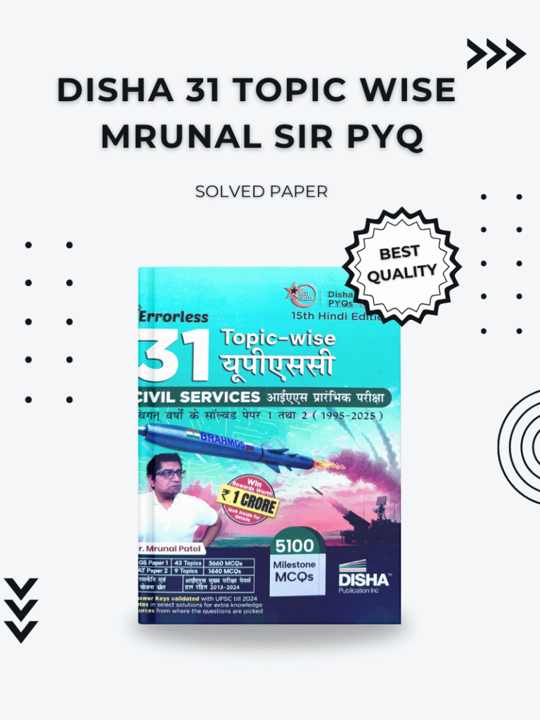 Disha 31 Topic Wise Mrunal Sir PYQ | UPSC Solved Papers - Rajesh Book Store